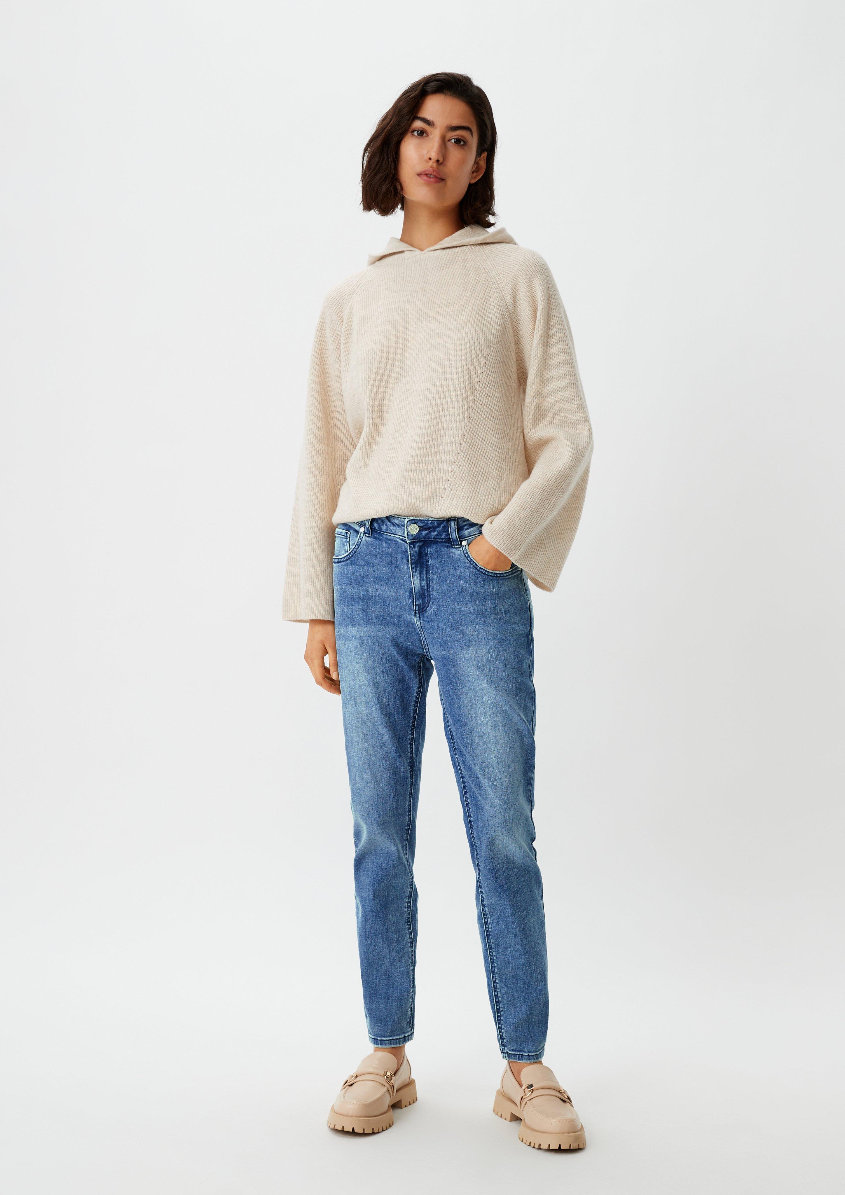 comma Regular fit: slim leg denim with a garment-washed effect