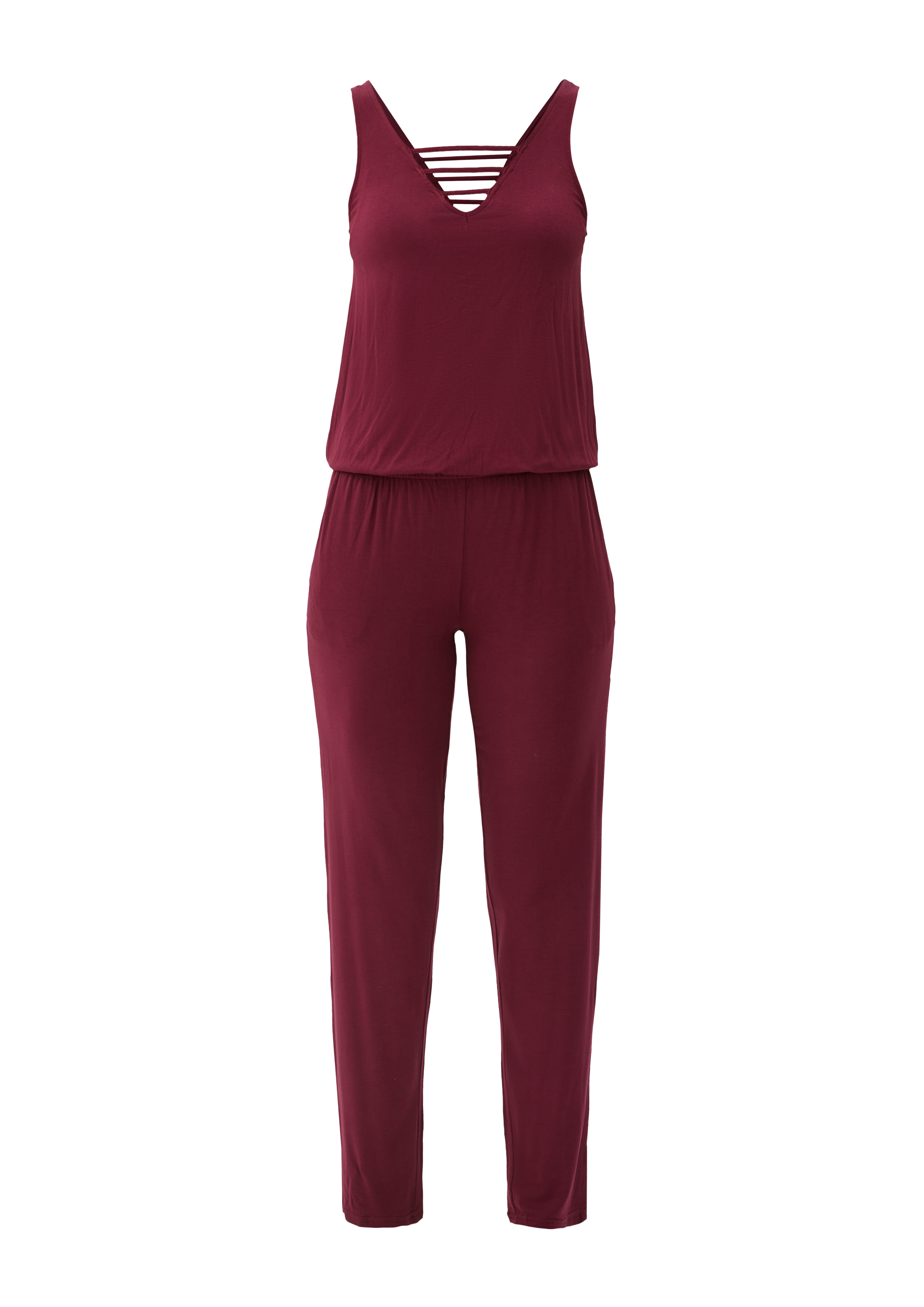 Damen Pyjama Im Viskosestretch Bordeaux Soliverde